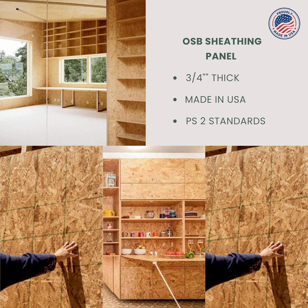 OSB Sheathing Panel - 3/4" Thick - PS 2 Standards, Made in USA – Falken ...