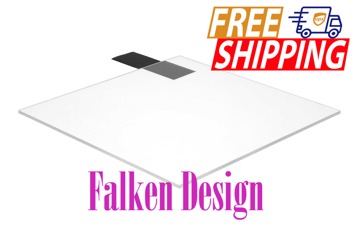 Acrylic Sheet - Clear - 1 inch thick - various sizes – Falken Design