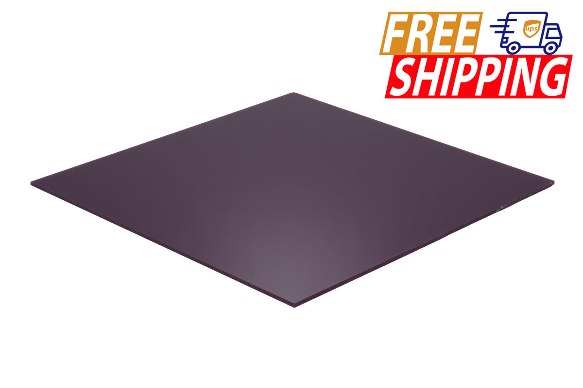 Acrylic Sheet - Purple Translucent 13% - 1/8 inch thick - various sizes ...